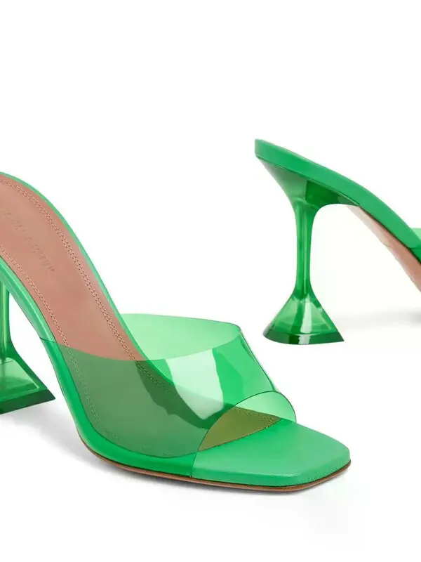 Amina Muaddi Lupita 95mm Glass Sandals