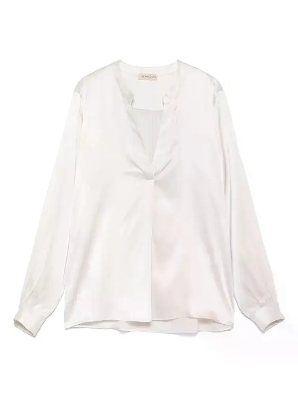 BLANCA VITA Satined Blouse