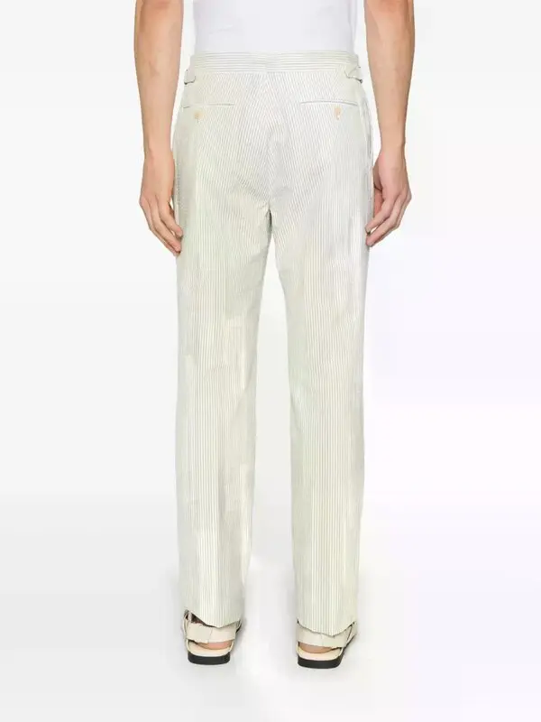 FURSAC Striped Tailored Trousers - Green