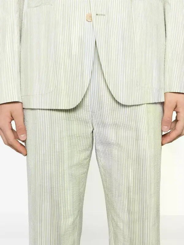 FURSAC Striped Tailored Trousers - Green
