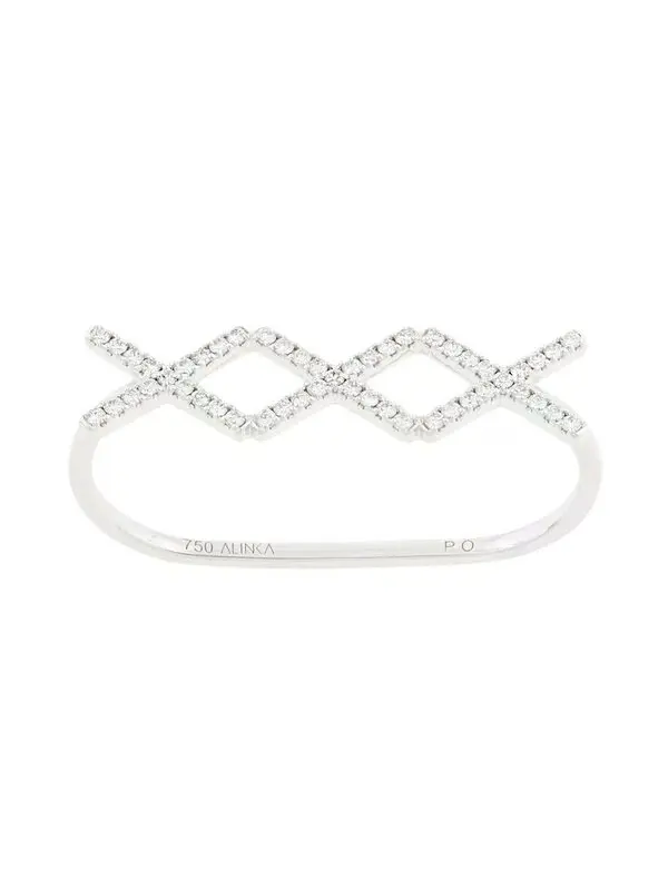 ALINKA 18kt White Gold Katia Trio Diamond Ring - Silver