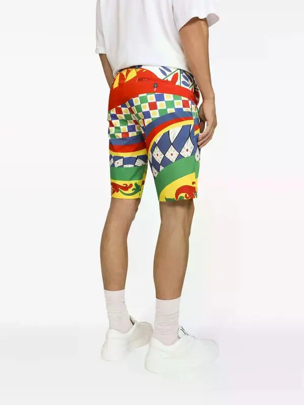 Dolce & Gabbana Carretto-print Stretch-cotton Shorts