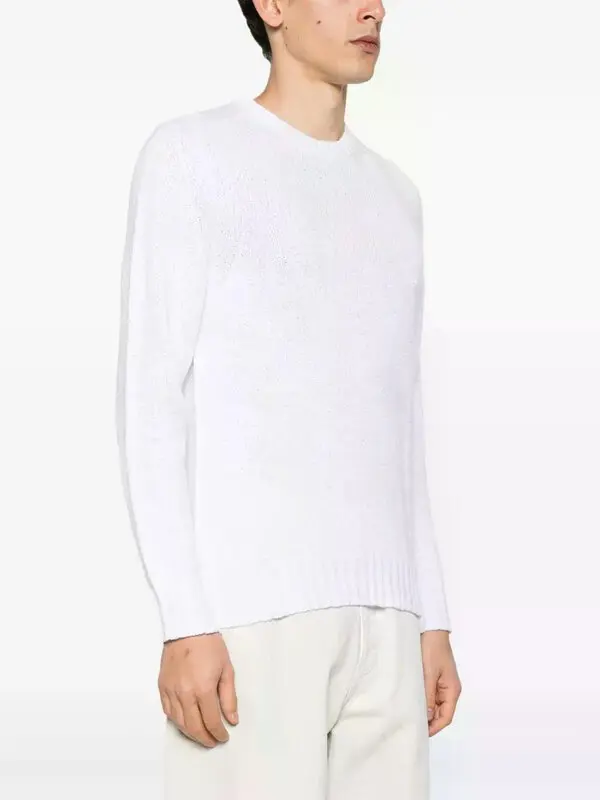 DRUMOHR Cotton Crew Neck Sweater - White
