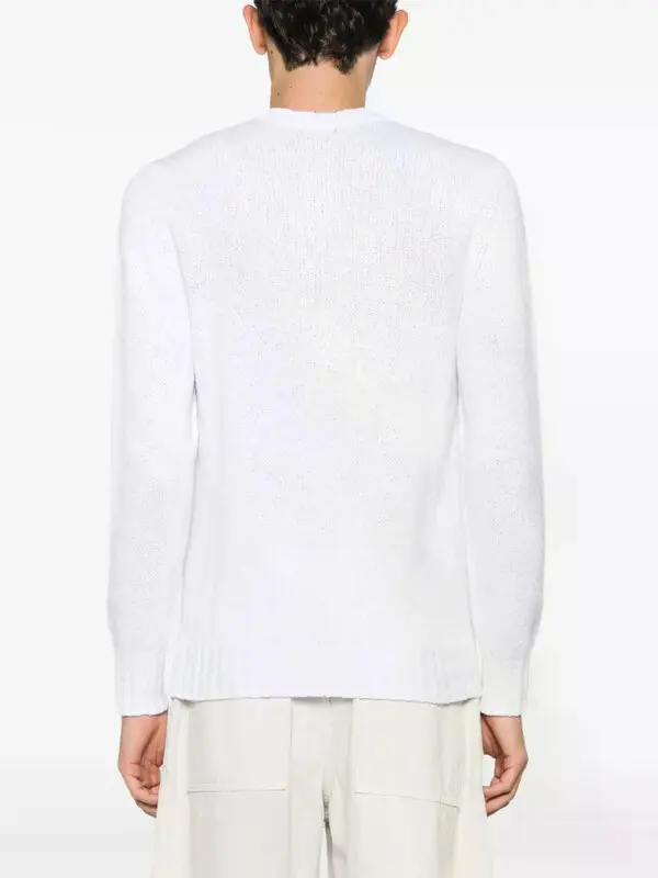 DRUMOHR Cotton Crew Neck Sweater - White