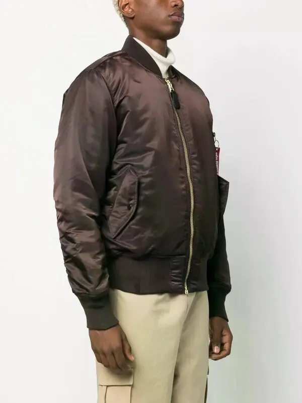 Alpha Industries Reversible Zip-up Bomber Jacket - Brown