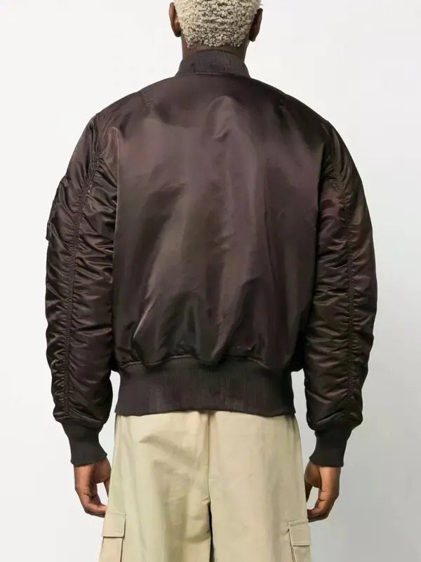 Alpha Industries Reversible Zip-up Bomber Jacket - Brown