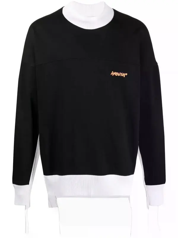 AMBUSH Two-tone Logo-print Sweatshirt