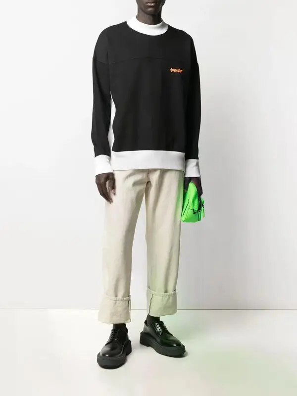 AMBUSH Two-tone Logo-print Sweatshirt