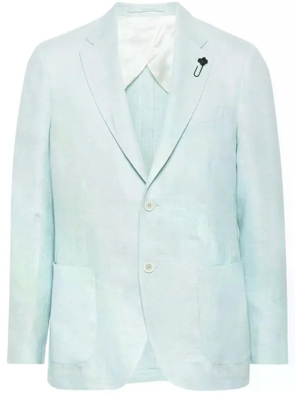LARDINI Intertwined Linen-blend Blazer
