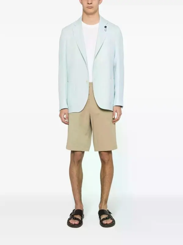 LARDINI Intertwined Linen-blend Blazer