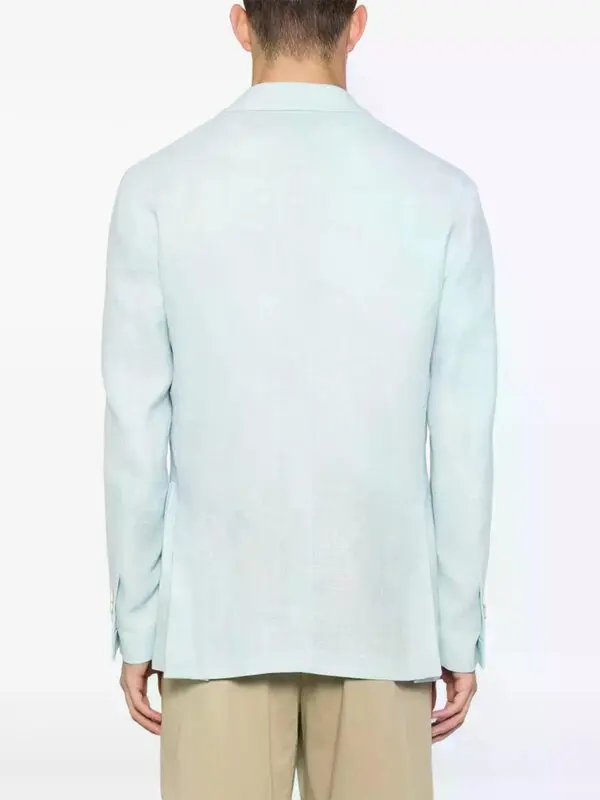 LARDINI Intertwined Linen-blend Blazer