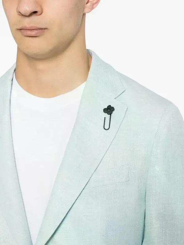 LARDINI Intertwined Linen-blend Blazer