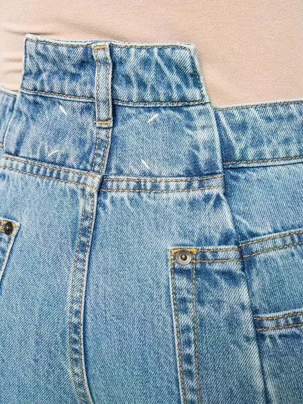MAISON MARGIELA Paneled Wide-leg Jeans - Blue