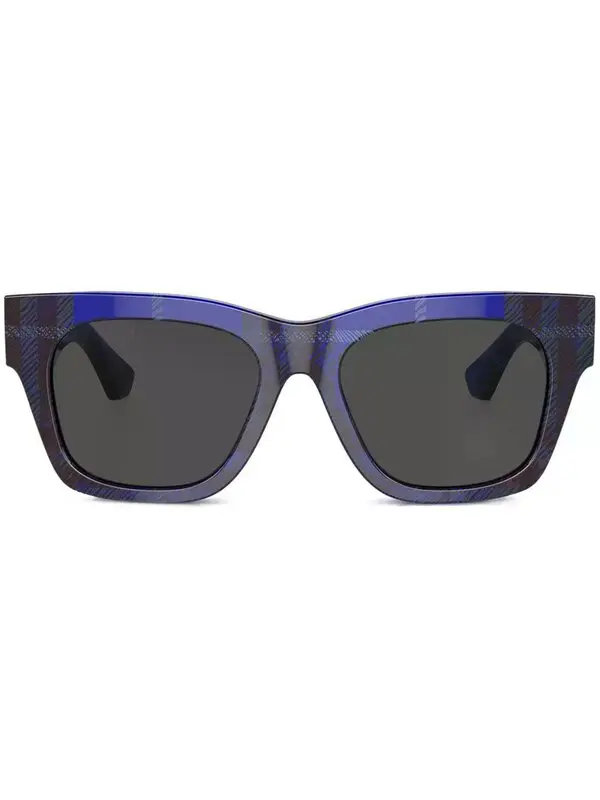 Burberry Check Wayfarer-frame Sunglasses - Blue