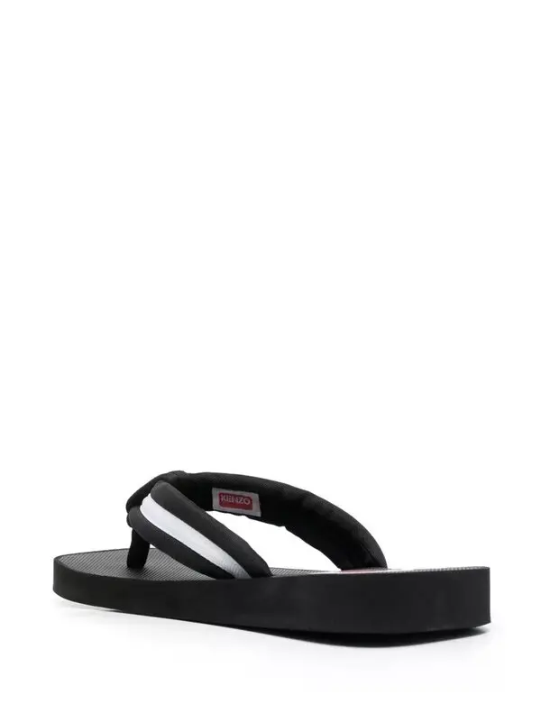 Kenzo Logo-patch Striped Flip Flops