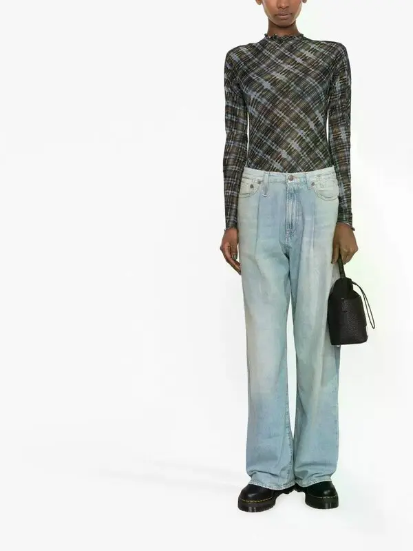 R13 Damon Pleated Wide-leg Trousers
