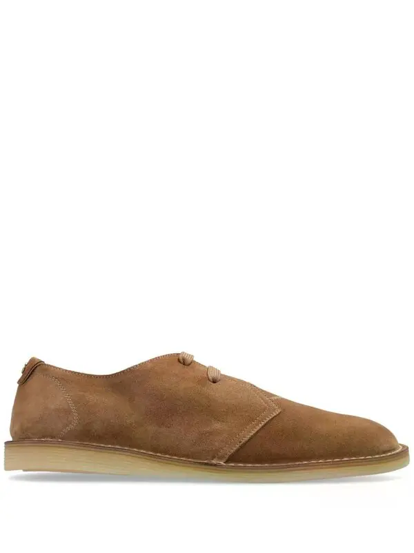 Dolce & Gabbana Logo-tag Suede Derby Shoes