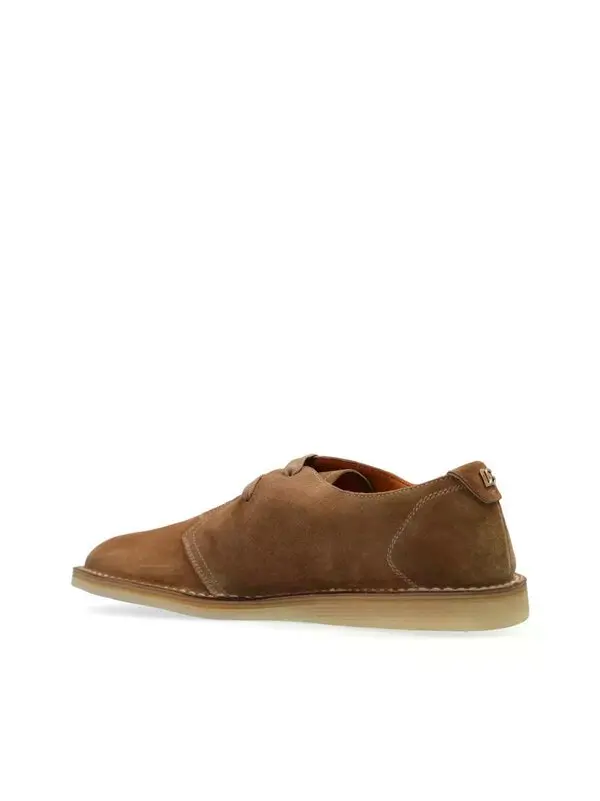 Dolce & Gabbana Logo-tag Suede Derby Shoes