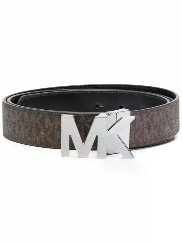 Michael Kors Logo-print Leather Belt - Brown