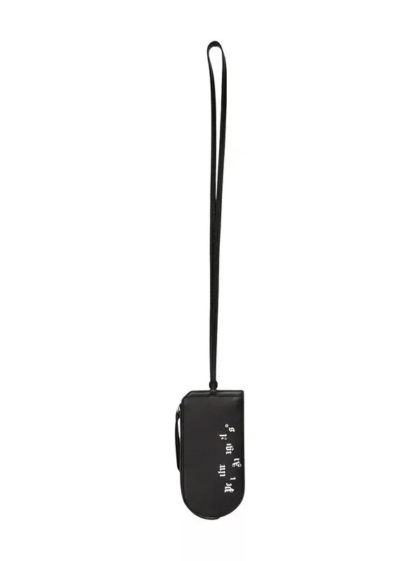 Palm Angels Broken Logo String Pouch - Black