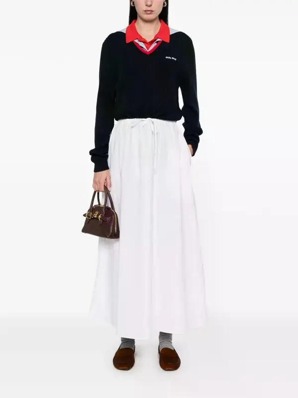 Miu Miu Cashmere Blend V-neck Sweater