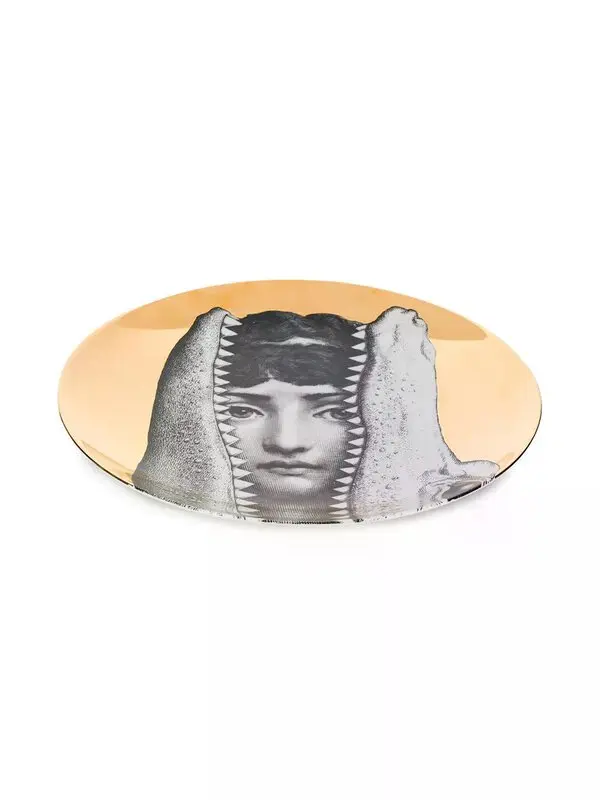 FORNASETTI Crocodile Portrait Plate