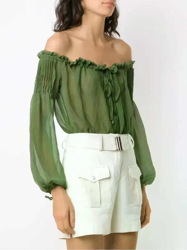 AMIR SLAMA Ruched Off-shoulder Body
