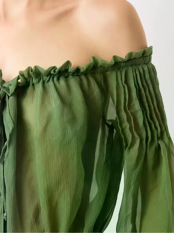 AMIR SLAMA Ruched Off-shoulder Body