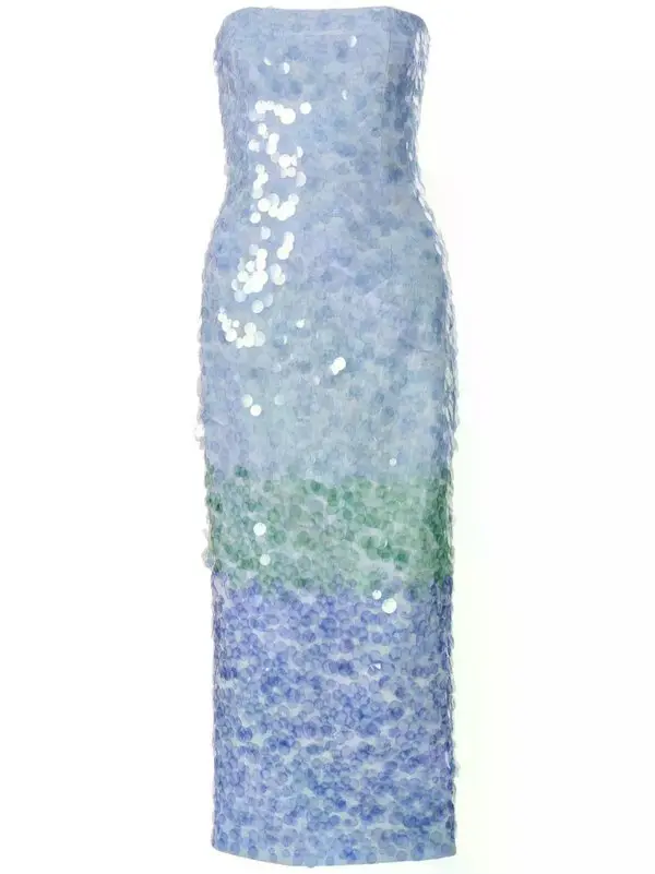 Carolina Herrera Sequinned Ombré Midi Dress