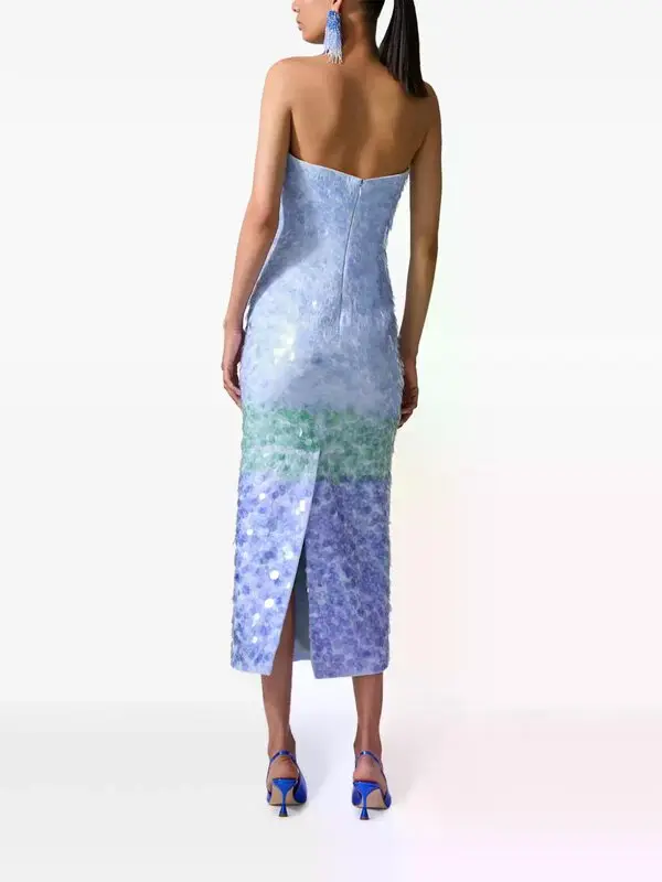 Carolina Herrera Sequinned Ombré Midi Dress