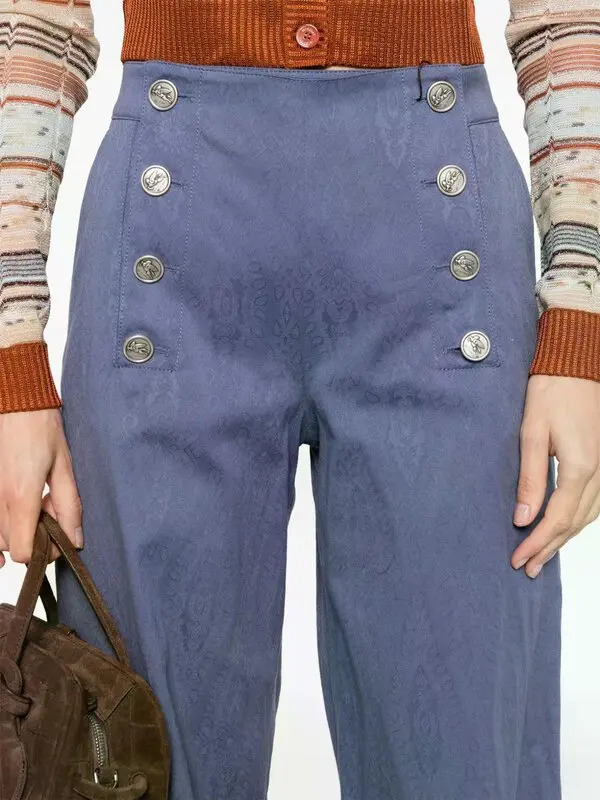 Etro Jacquard Wide-leg Trousers