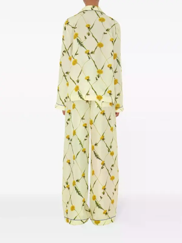 Burberry Dandelion-print Silk Pyjama Shirt