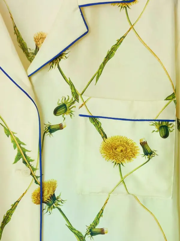 Burberry Dandelion-print Silk Pyjama Shirt