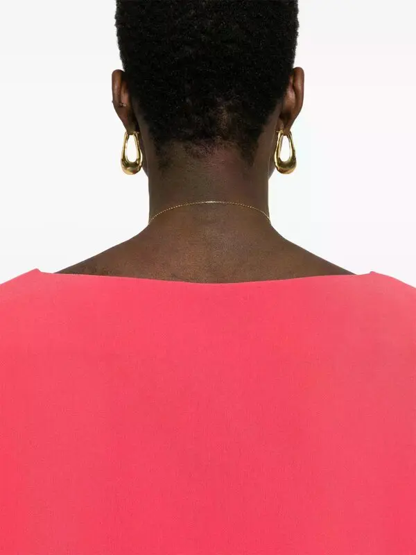 Alberto Biani Boat-neck Cady Blouse - Pink