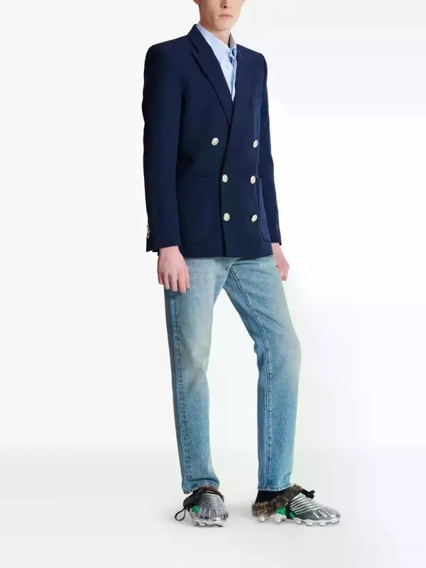 Balmain Grain De Poudre Blazer - Blue