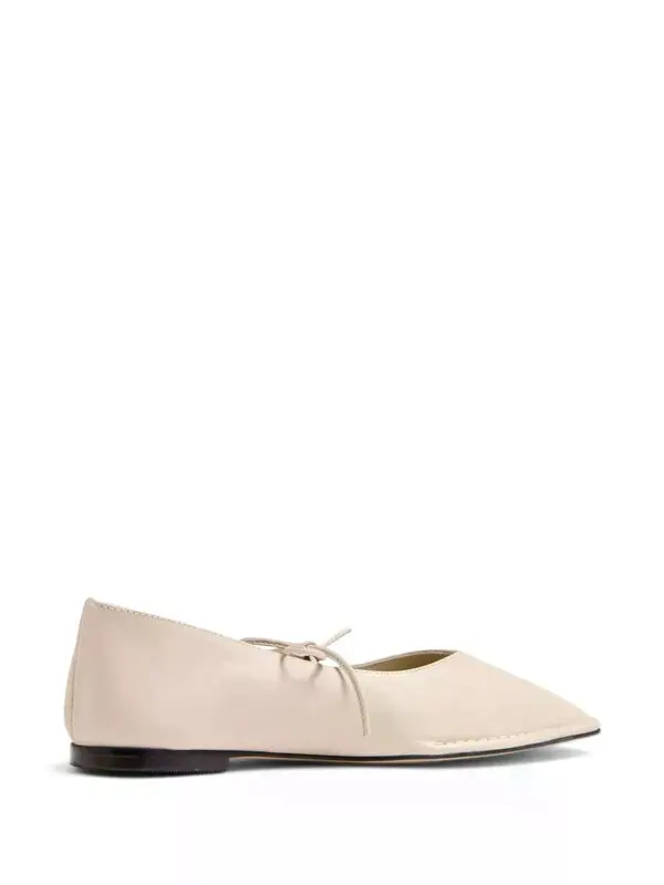 ALOHAS Sway Ballerina Shoes In Smooth Calf Leather - Neutrals