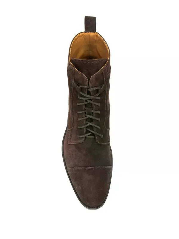 SCAROSSO Dante Lace-up Ankle Boots - Brown