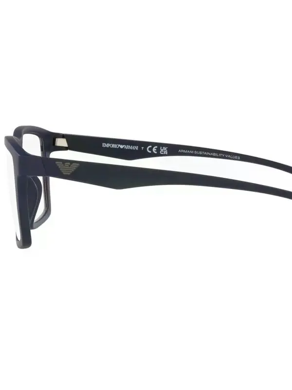 Emporio Armani Square-frame Clip-on Sunglasses - Black