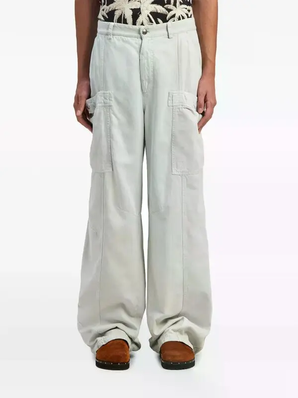 Palm Angels Patch-pocket Wide-leg Trousers