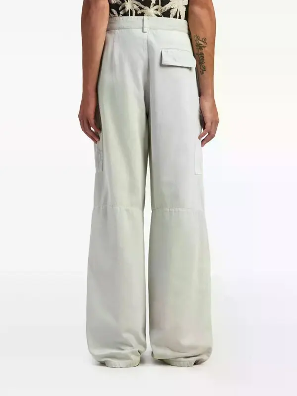 Palm Angels Patch-pocket Wide-leg Trousers