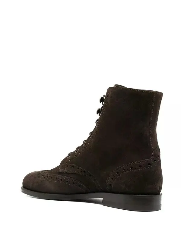 SCAROSSO Stefania Lace-up Boots - Brown