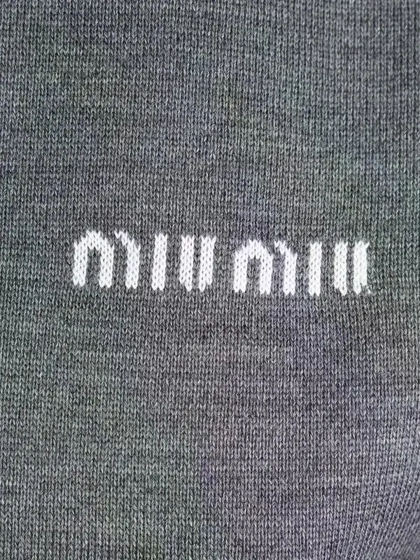 Miu Miu Logo-intarsia Shirtdress