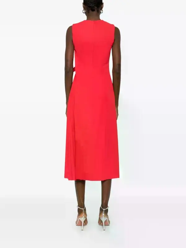 NISSA Floral-appliqué Midi Dress