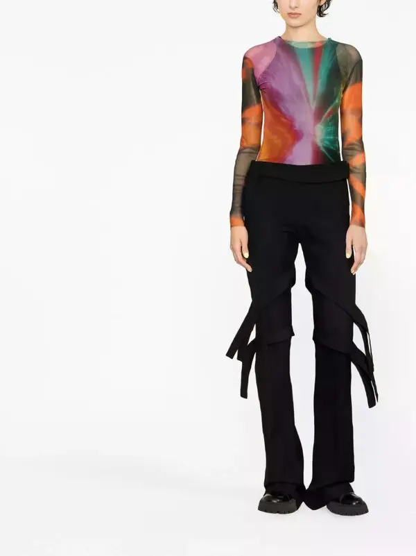 AMBUSH Strap-detail Flared Trousers