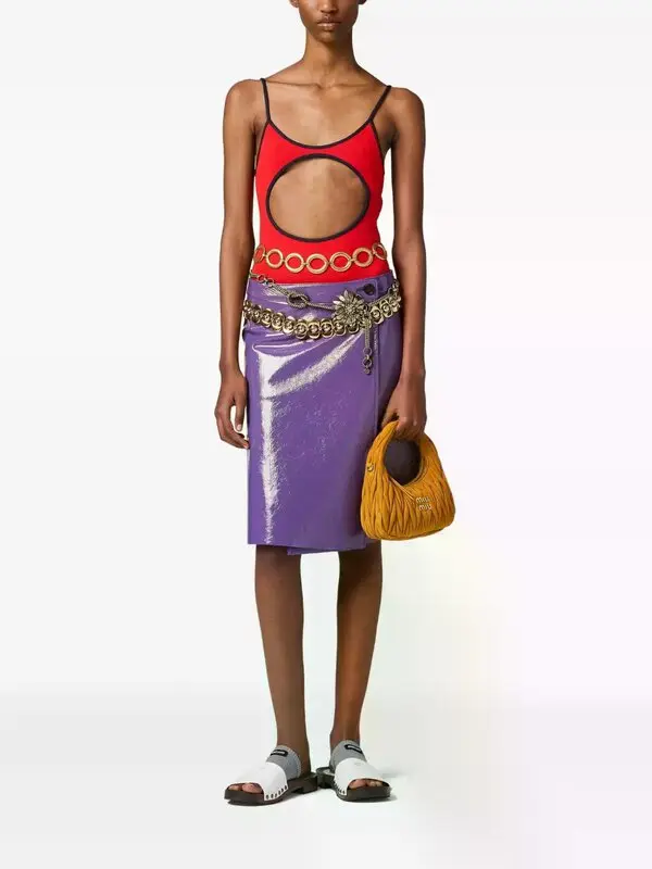 Miu Miu Technical-knit Swimsuit - Red