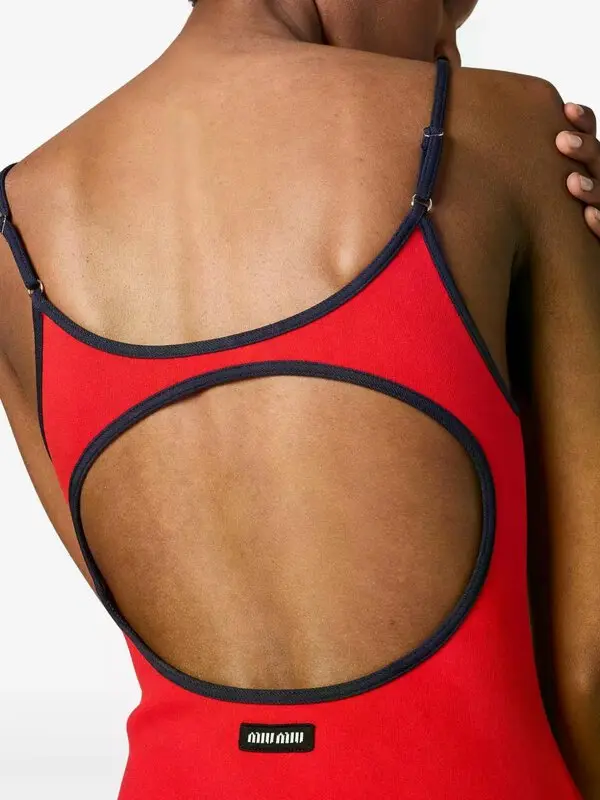 Miu Miu Technical-knit Swimsuit - Red