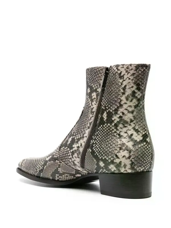 SCAROSSO Warren Python-print Chelsea Boots