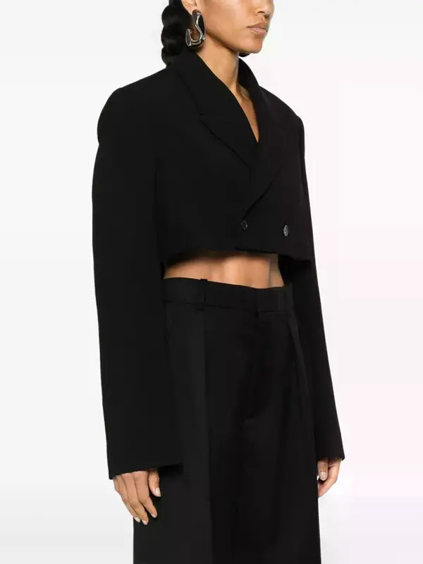 Wardrobe.NYC Cropped Double-breasted Blazer