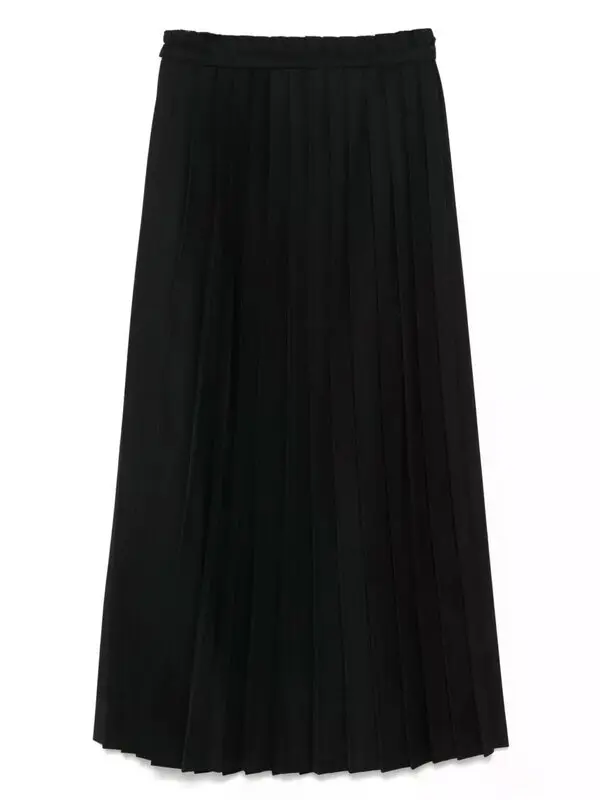 AMI Paris Pleated Maxi Skirt - Black