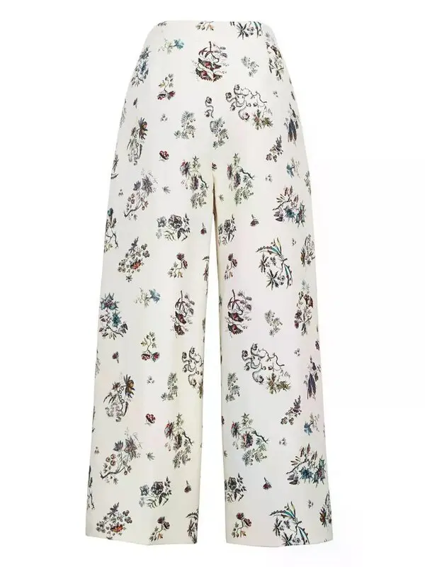 Adam Lippes Callen Floral-print Trousers